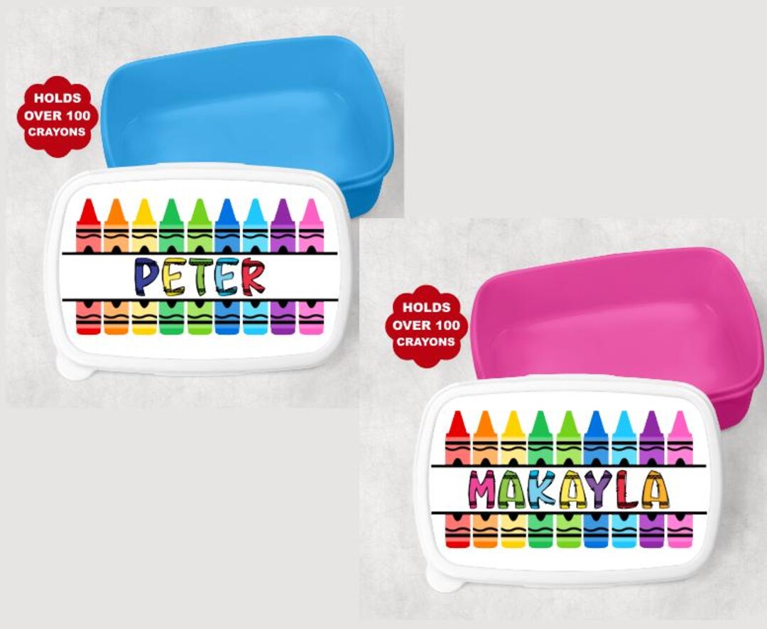 Personalized Crayon Box, Plastic School Box, Crayon Box, Custom School ...