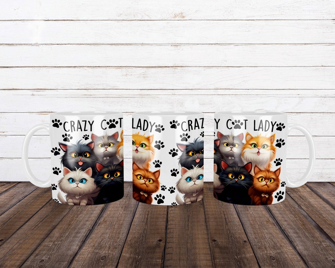 Crazy Cat Lady Coffee Mug, Cat Mug, Cat Gifts, Cat Lover Gift, Funny ...