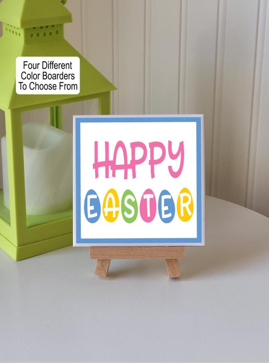 Happy Easter Tile Sign, Spring Decor, Easter Decor, Ceramic Tile Sign ...