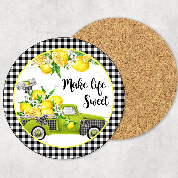 Lemon Coasters - Etsy