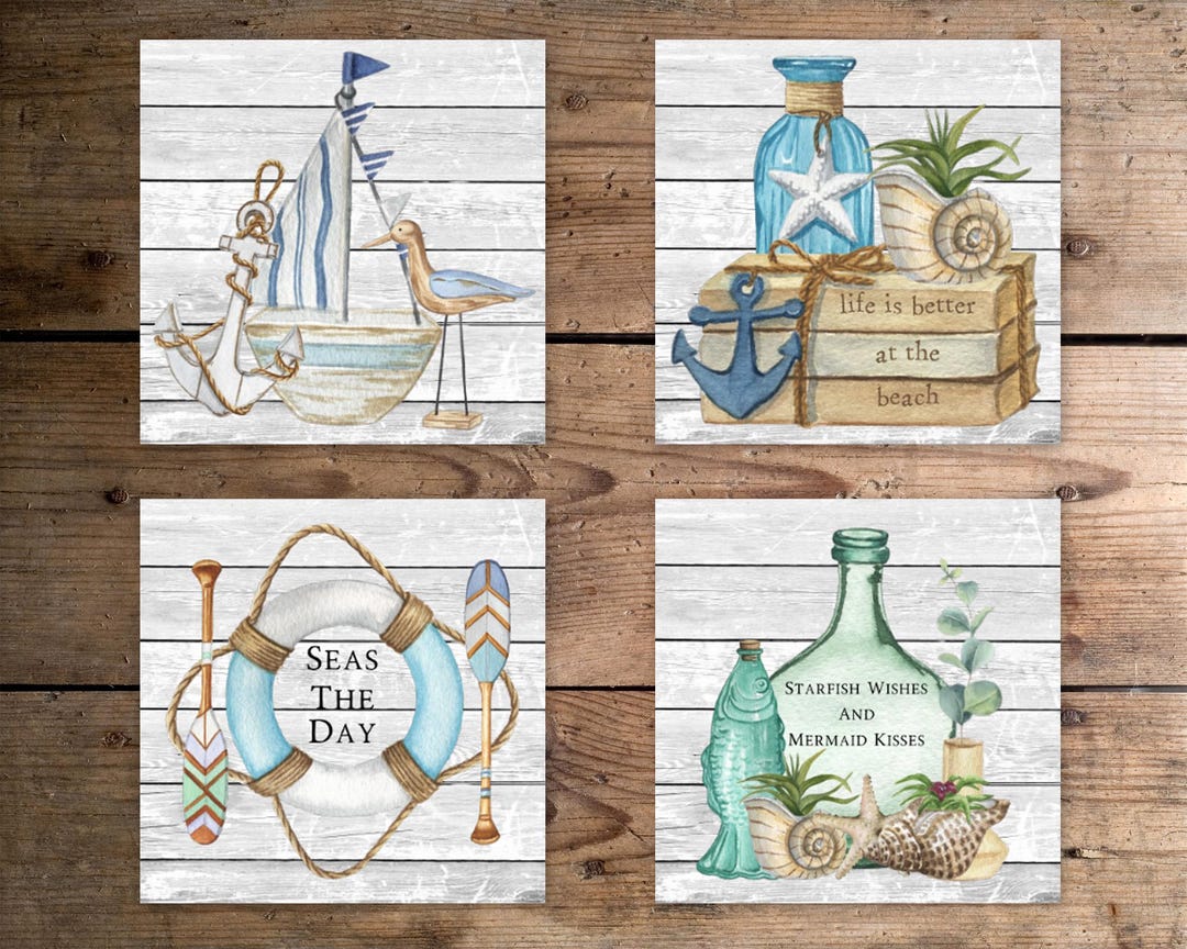 Beach House Coasters, Life is Better at the Beach Coasters, Beach Gift ...