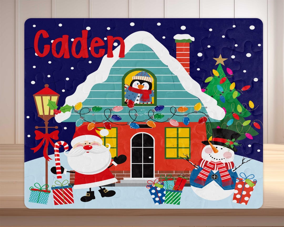 Personalized Christmas Puzzle, Santa Puzzle, Stocking Stuffers for Kids ...