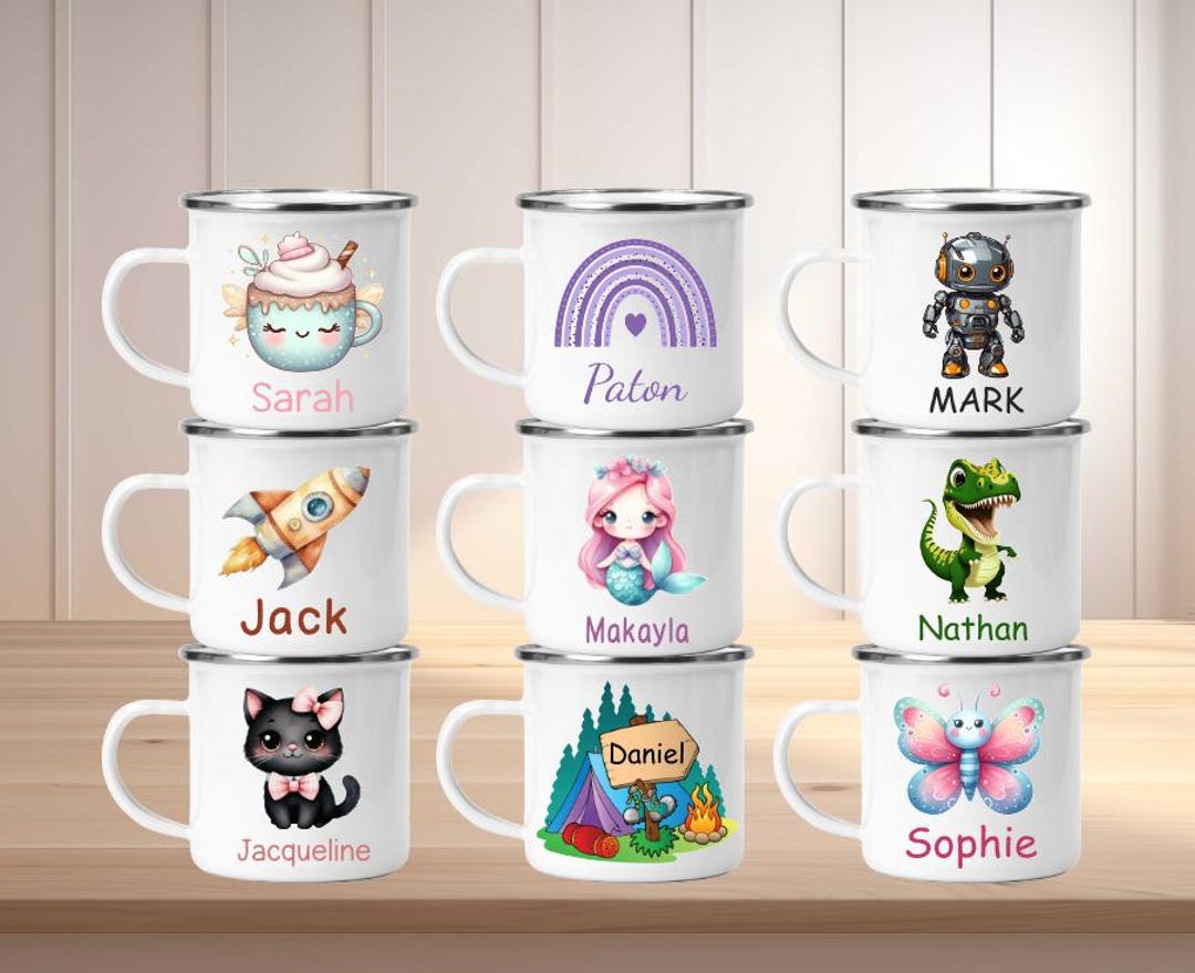 Mugs for Kids, Personalized Mug for Kids, Kids Camper Mug, Hot ...