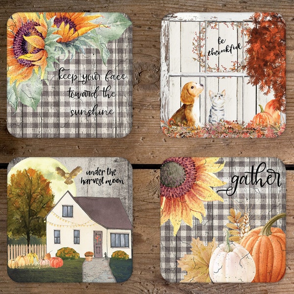 Fall Coasters - Etsy