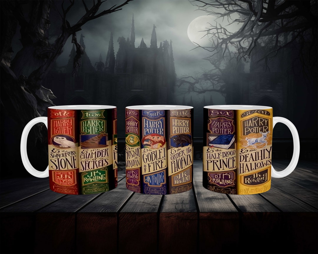 Wizard Books Coffee Mug, Coffee Mug, Wizards Books Mug, Wizard Mug ...