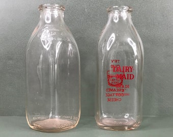 Glass Quart Milk Bottles - Etsy