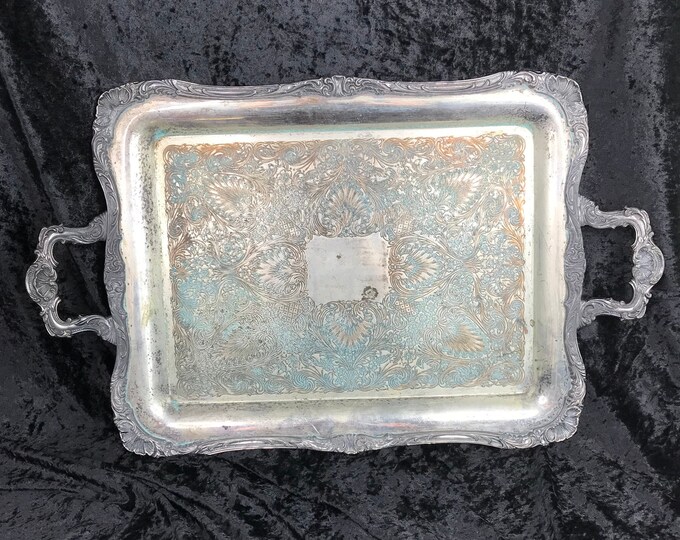 Vintage William Rogers 290 Silverplated Rectangular Serving Tray/butler ...