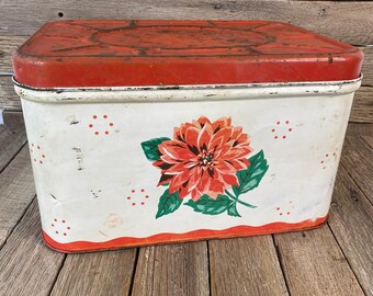 Metal Vintage Bread Box - Etsy