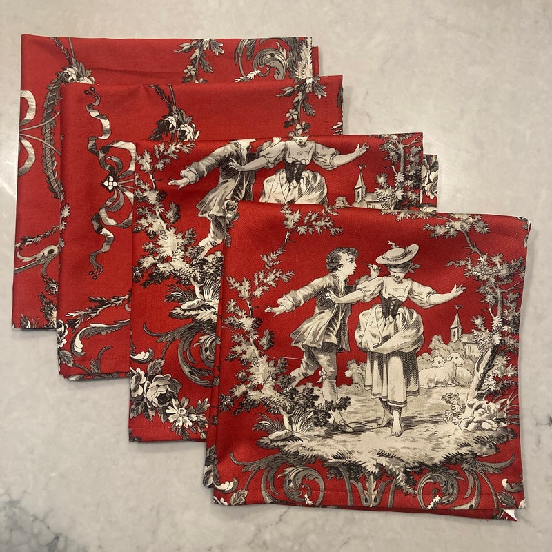 Toile Napkins - Etsy