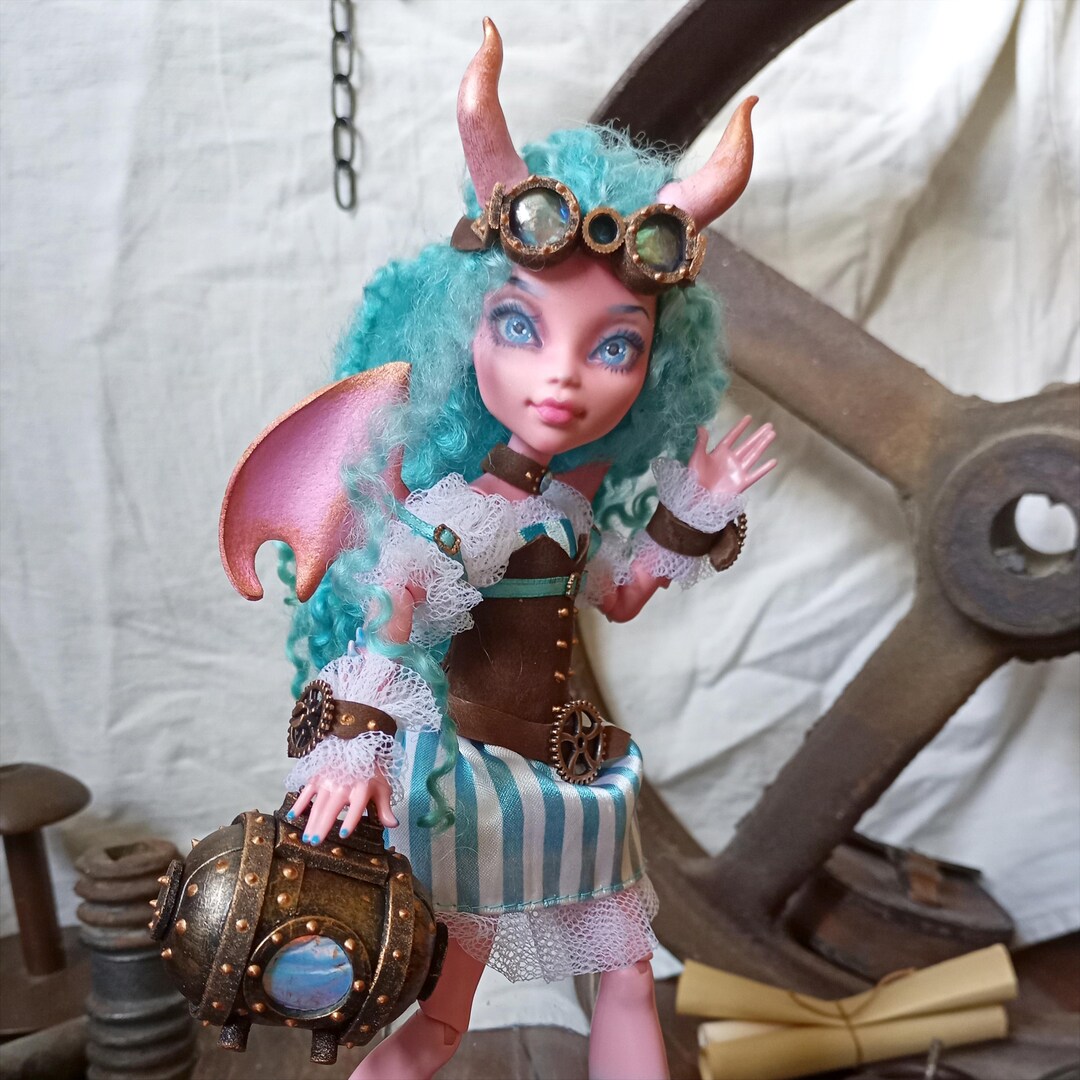Monster High Repaint Custom OOAK, Steampunk Traveler, Demon Girl ...