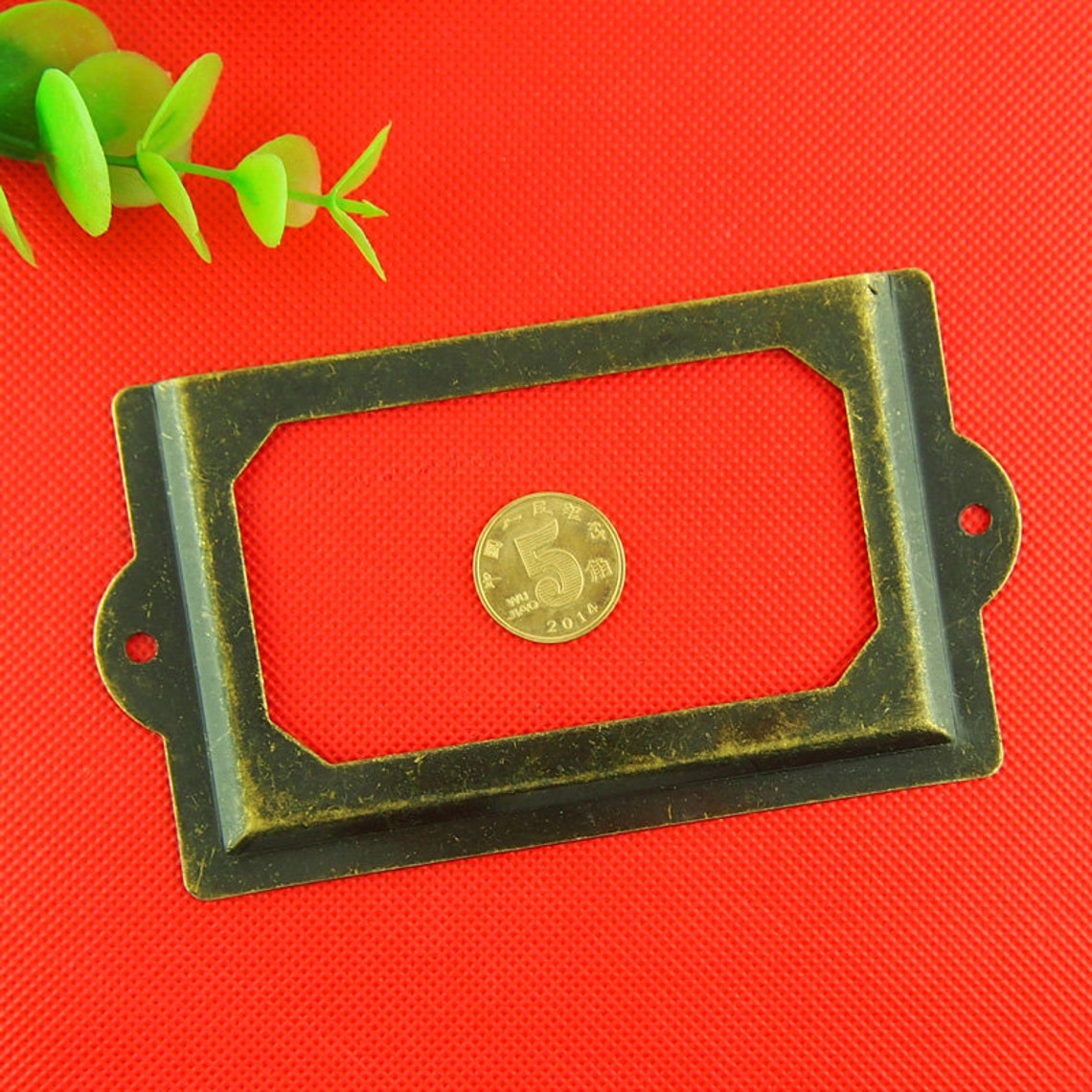 Set of 2 Large Metal Label Holders Card Holders Metal Label - Etsy