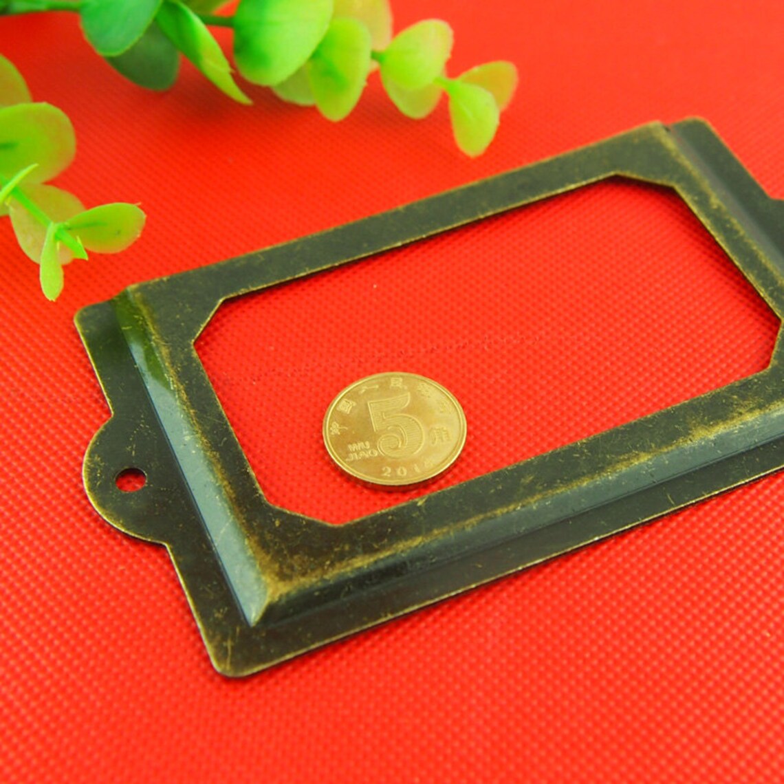 Set of 2 Large Metal Label Holders Card Holders Metal Label - Etsy