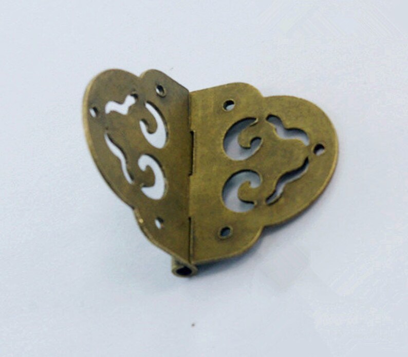 Brass Made 2 Pcs 43mmx27mm Jewelry Box Hinges Small Hinge Etsy
