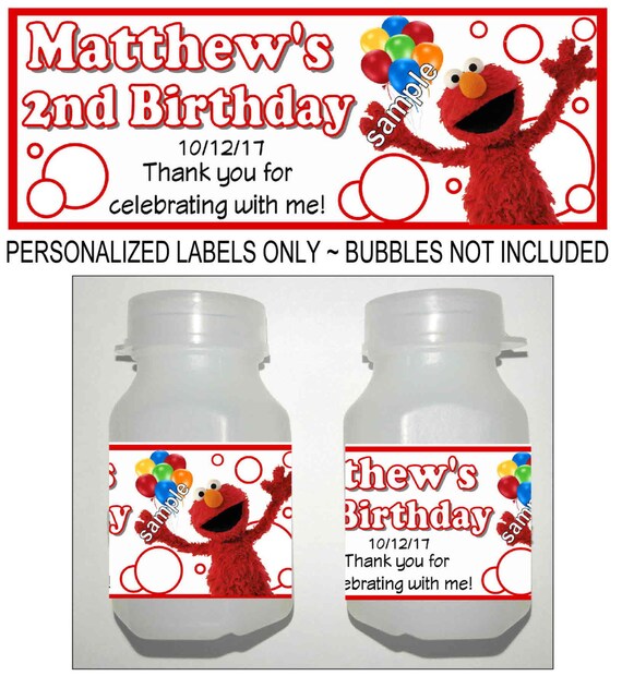 Elmo Birthday Party Favors