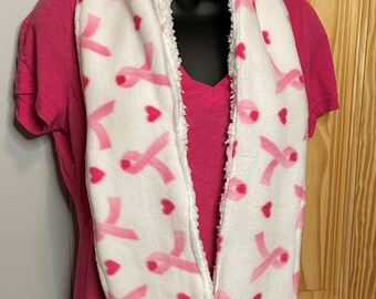 Pink Ribbon Fleece - Etsy