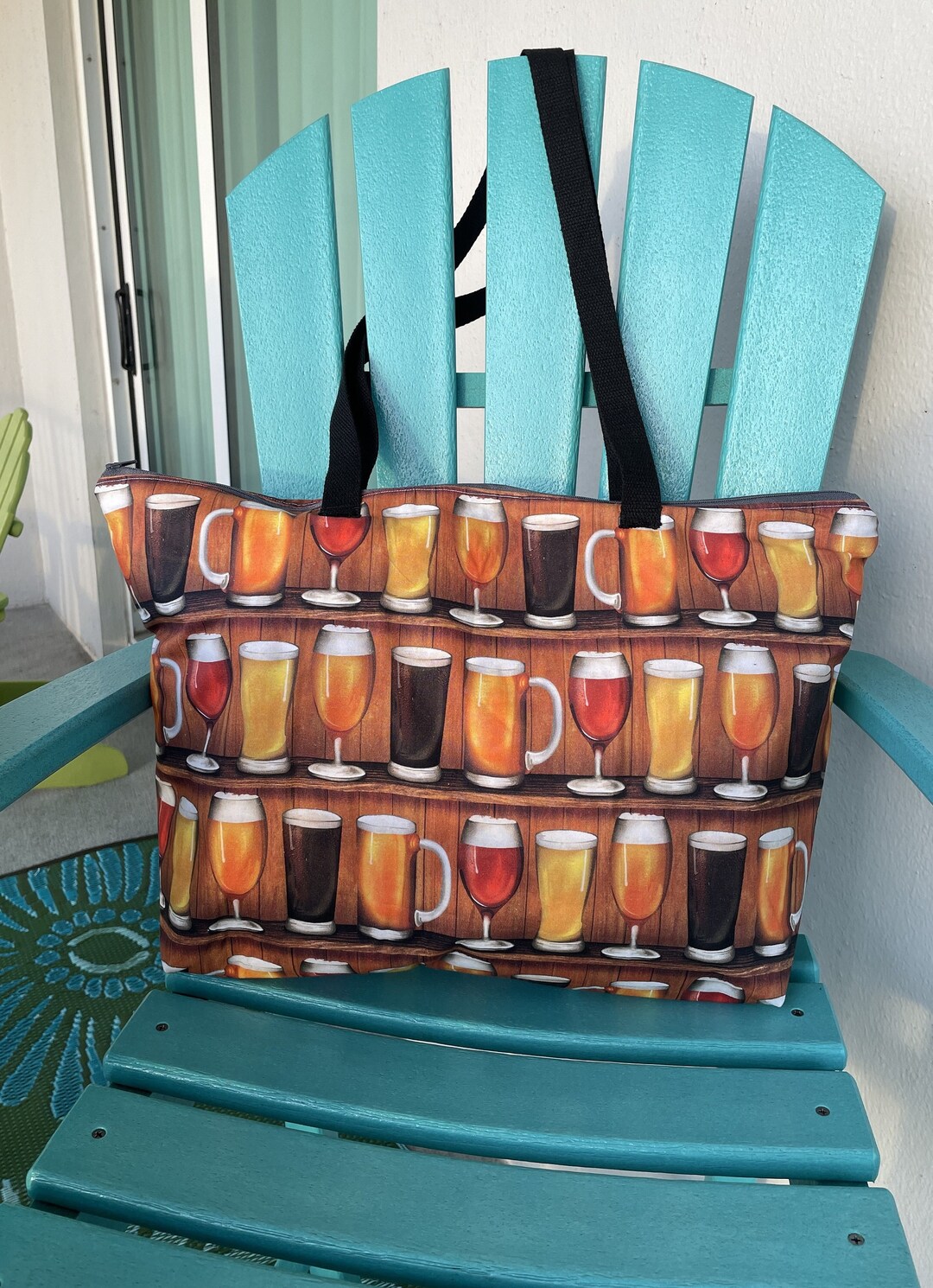 Beer Tote Bag / Large Beer Tote Bag / Large Beach Bag - Etsy