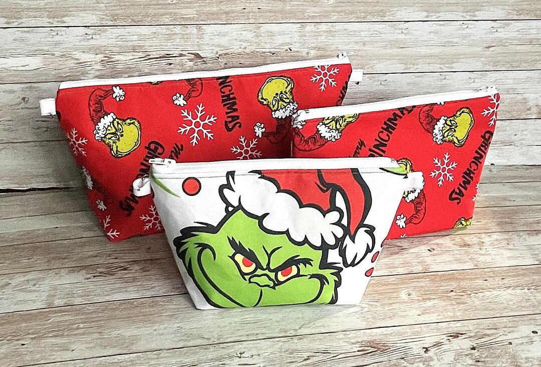 Grinch Themed Bag / Grinch Zip Bag / Grinch Bag / Christmas Purse / Dr ...