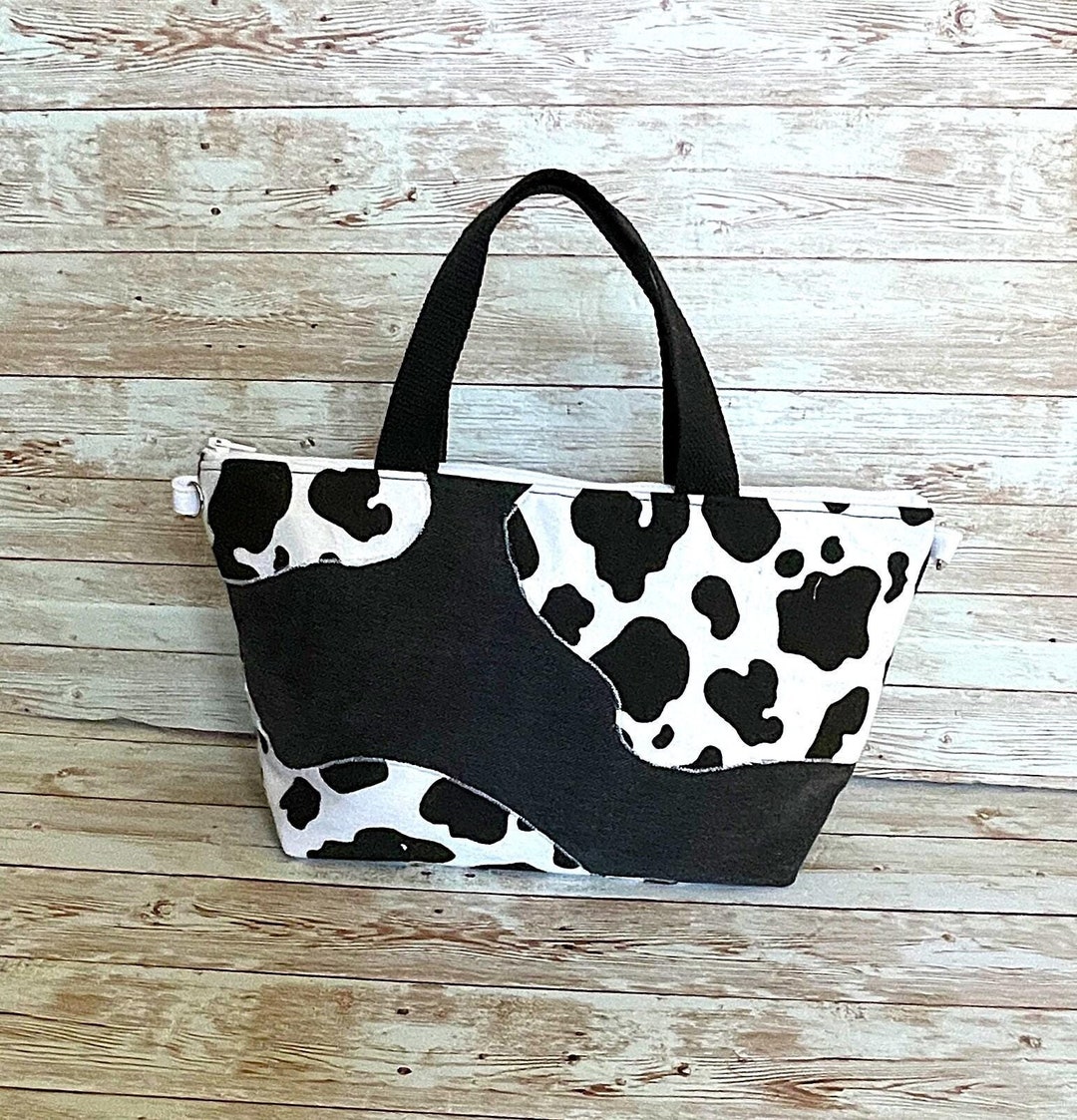Cow Print and Denim Purse / Cow Purse / Cow Girl Purse / Cow Girl Bag ...