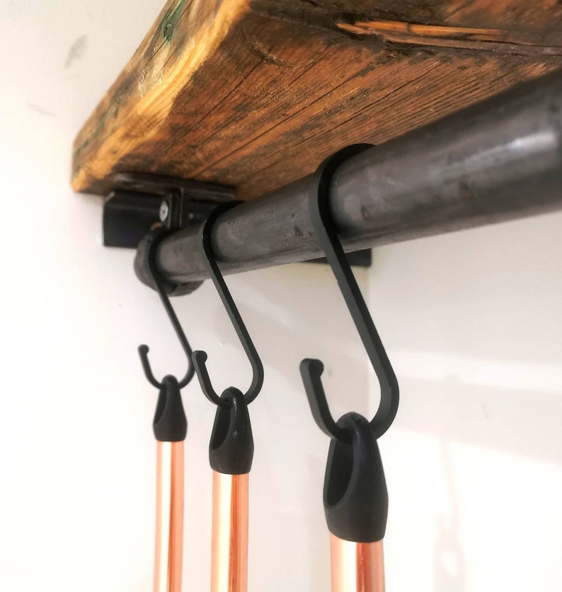 Untensil Rail Hanging Rail Kitchen Rail Pan Hooks FREE - Etsy UK