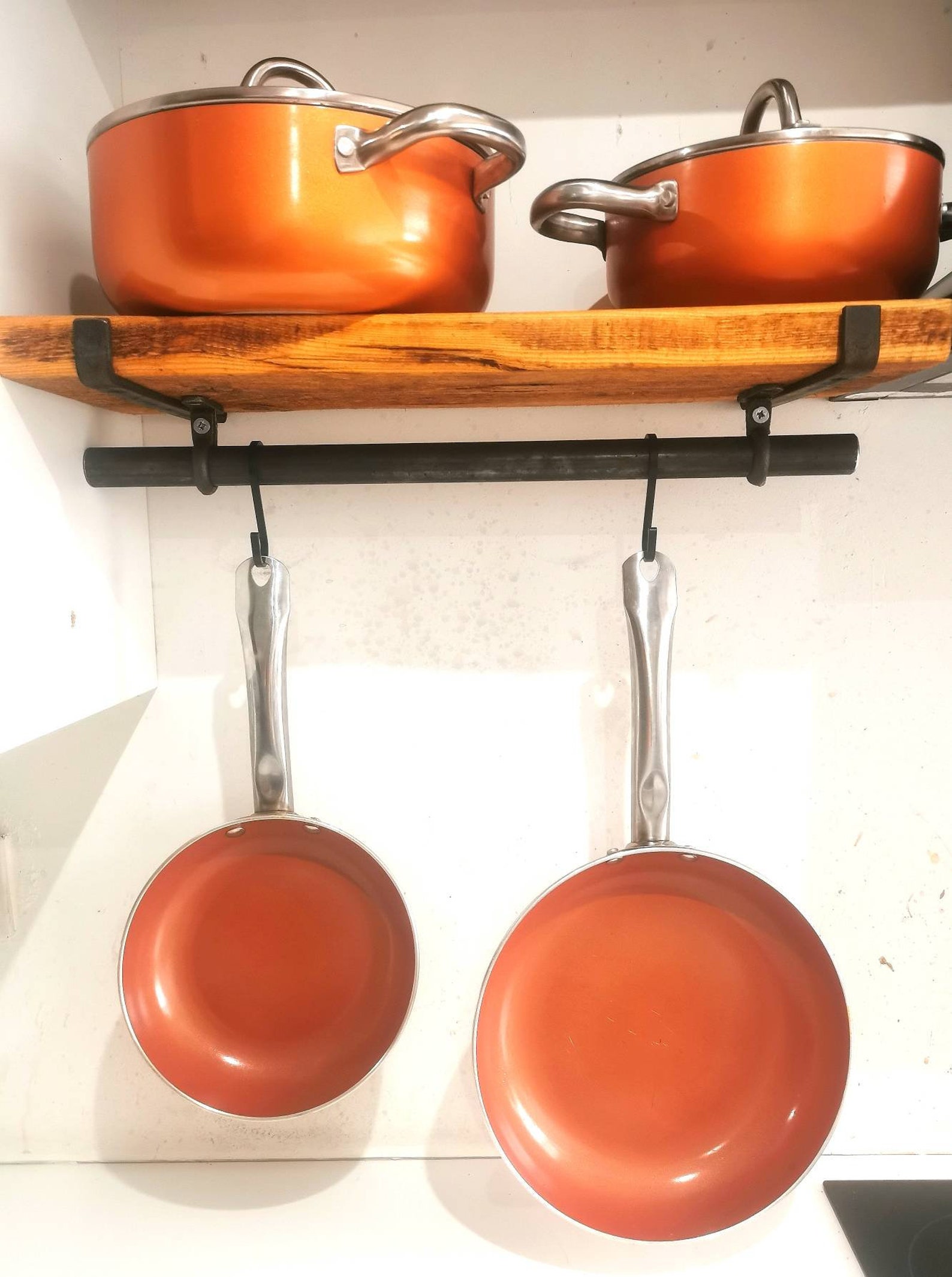 Untensil Rail Hanging Rail Kitchen Rail Pan Hooks FREE - Etsy UK