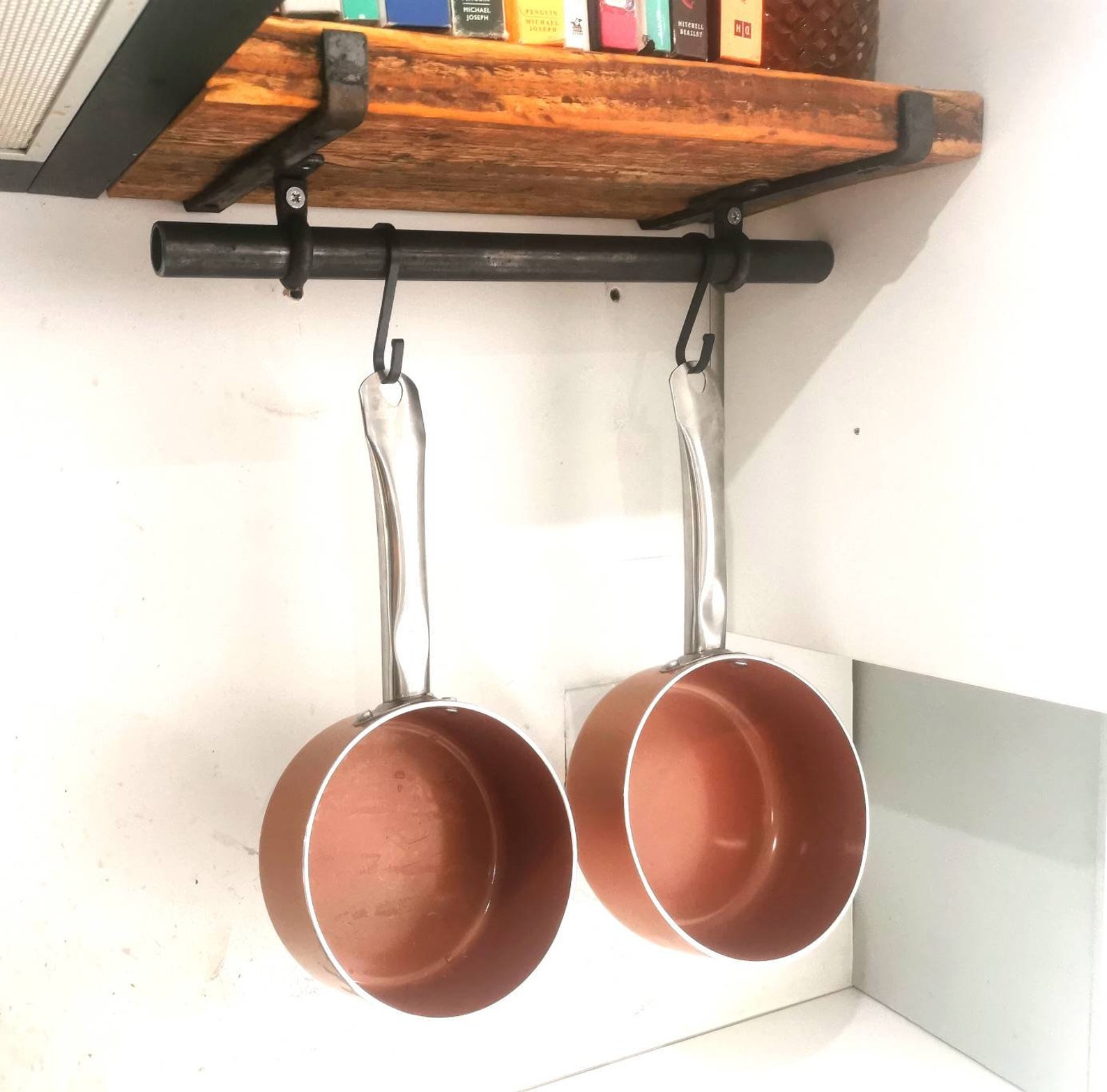 Untensil Rail Hanging Rail Kitchen Rail Pan Hooks FREE - Etsy UK