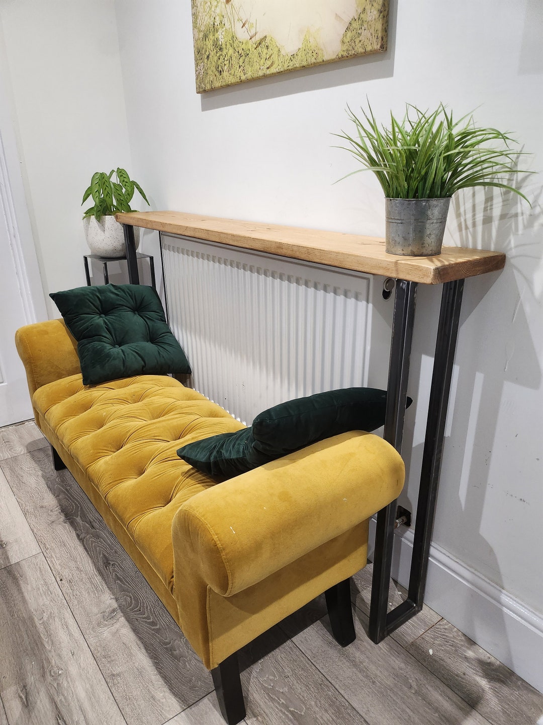 Rustic Radiator Cover With Industrail Steel Legs - Consol Table - NEXT ...