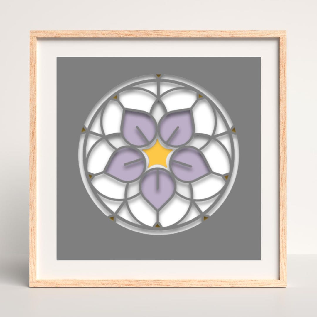 Floral SVG Layered | 3D Geometric Flower Template for Cricut ...