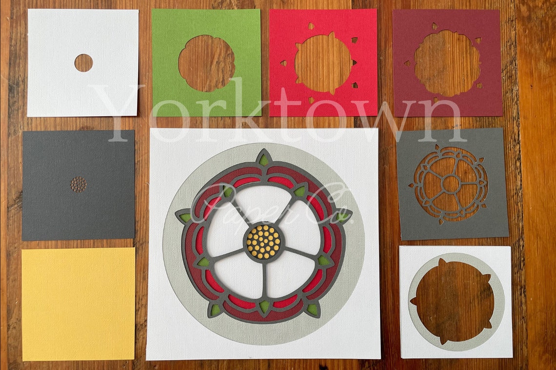 Tudor Rose SVG, Layer SVG, Rose SVG, Lancaster Rose, York Rose, Cricut ...