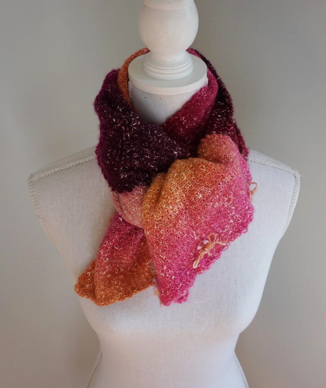 Large Scarf/ Cowl/ Wrap/ 3 in 1 With Button Closure - Etsy