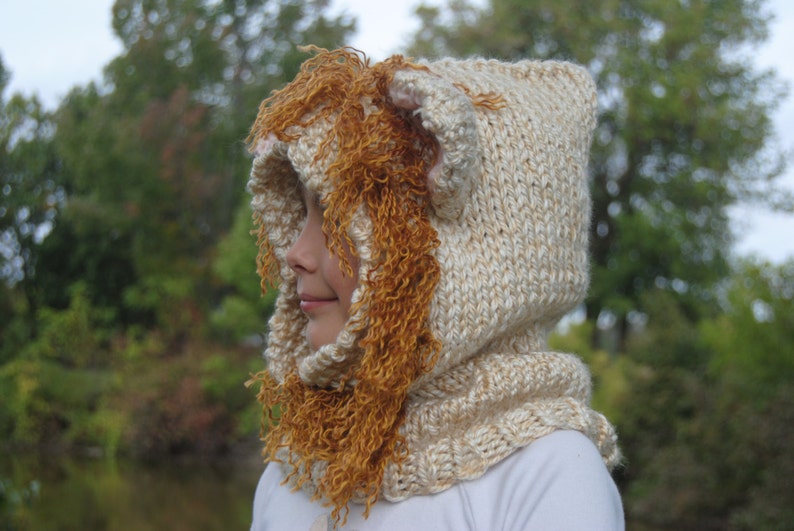 Lion Hood Knitting Pattern/ PDF Download | Etsy