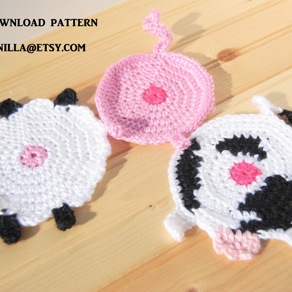 Crochet Pig Coasters - Etsy