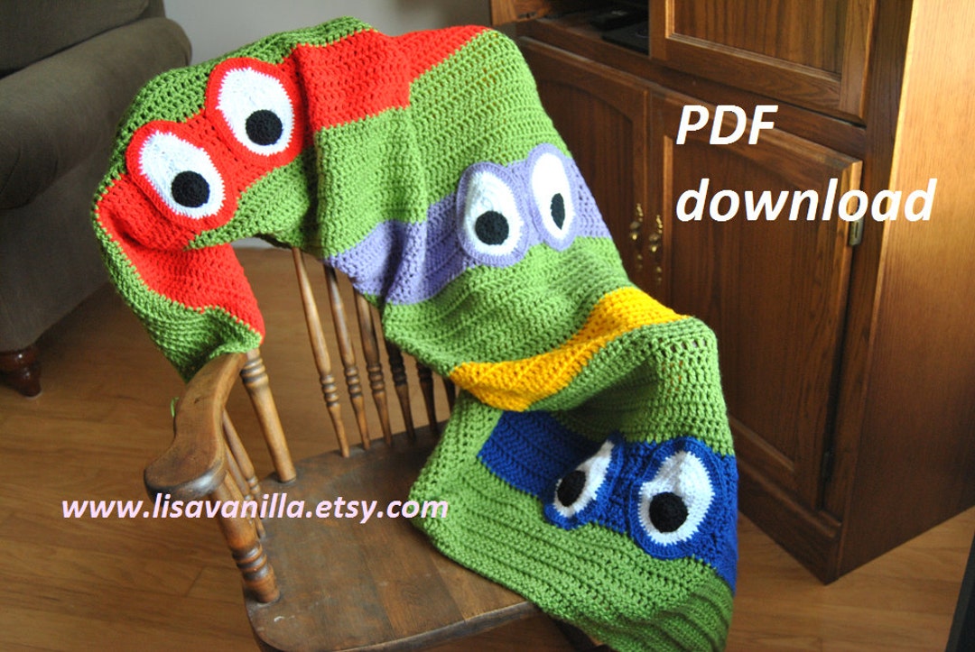 TMNT Blanket Crochet PATTERN/ Teenage Mutant Ninja Turtle/ PDF Download ...