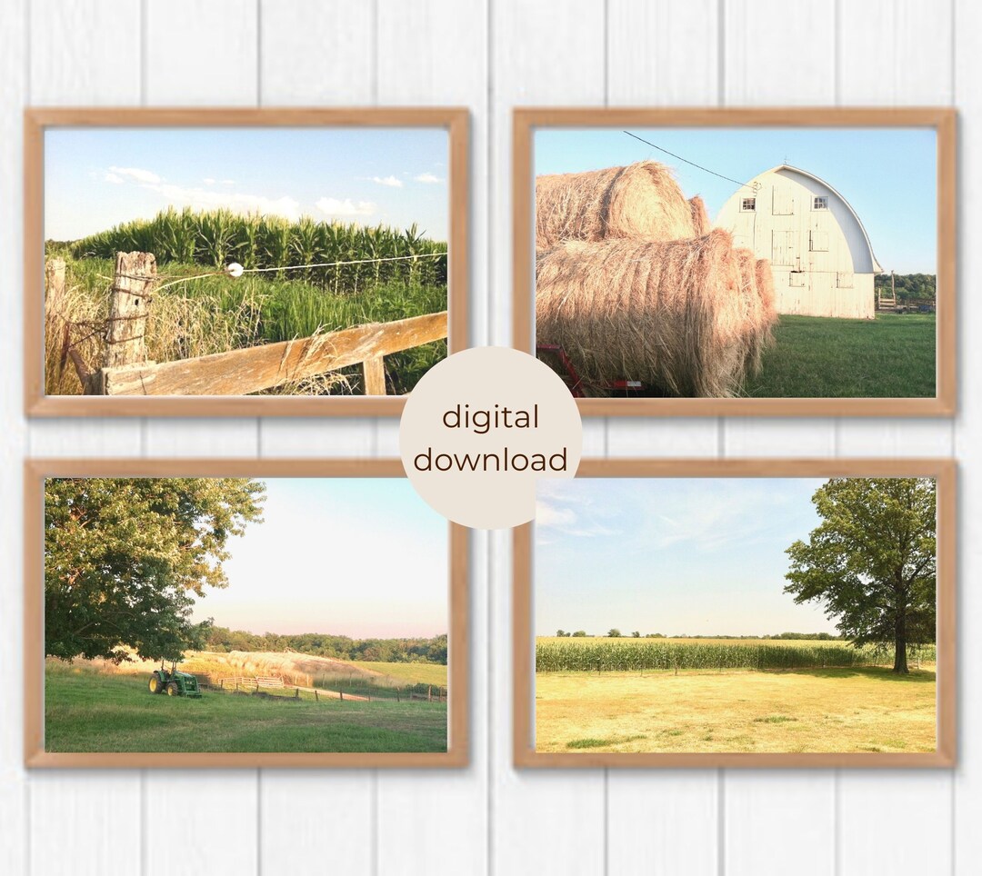 Set of Farm Photos, Landscape Photography, Photographs for Gallery Wall ...