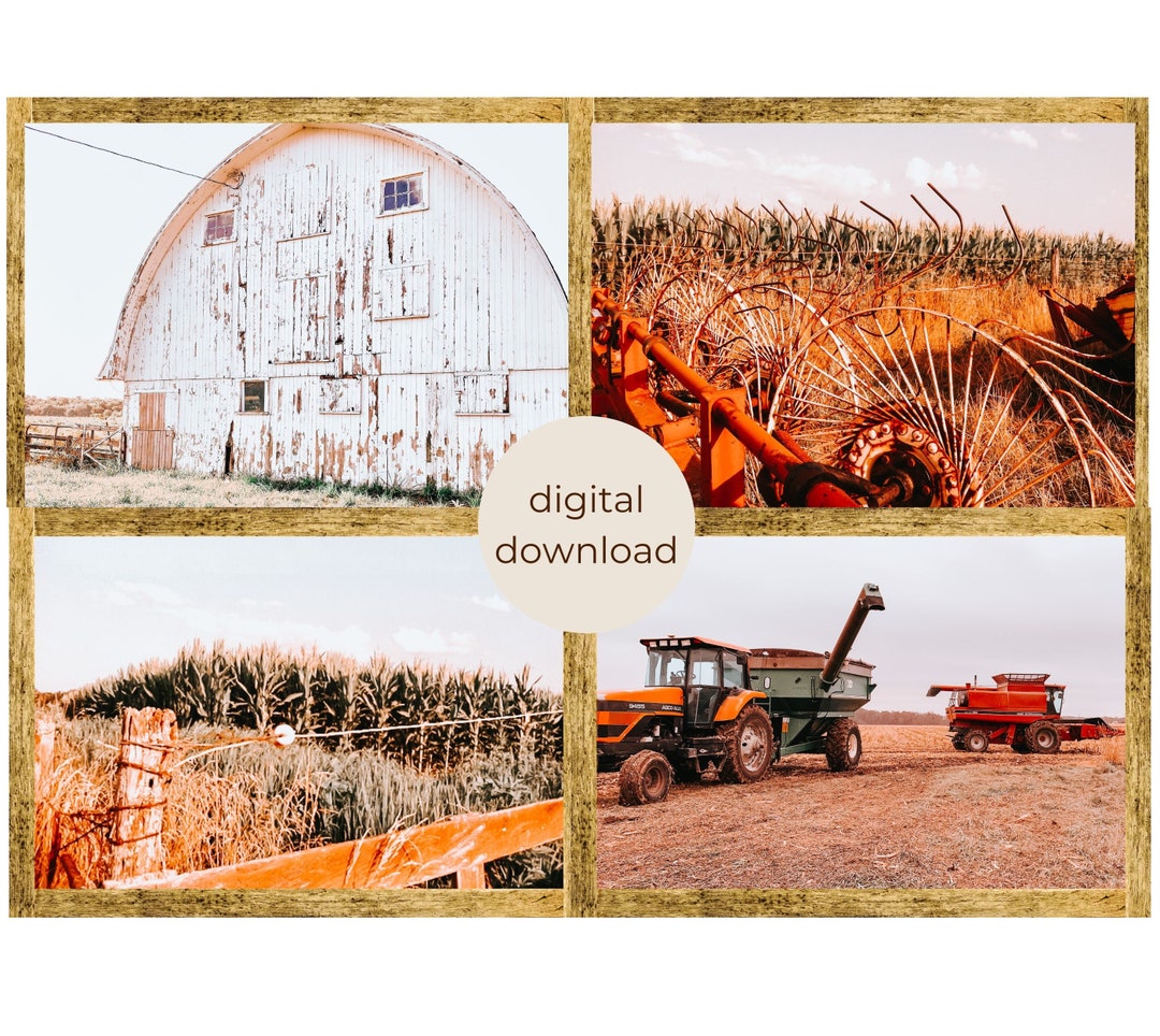 Set of Fall Farm Photos Fall Landscape Photography Art - Etsy