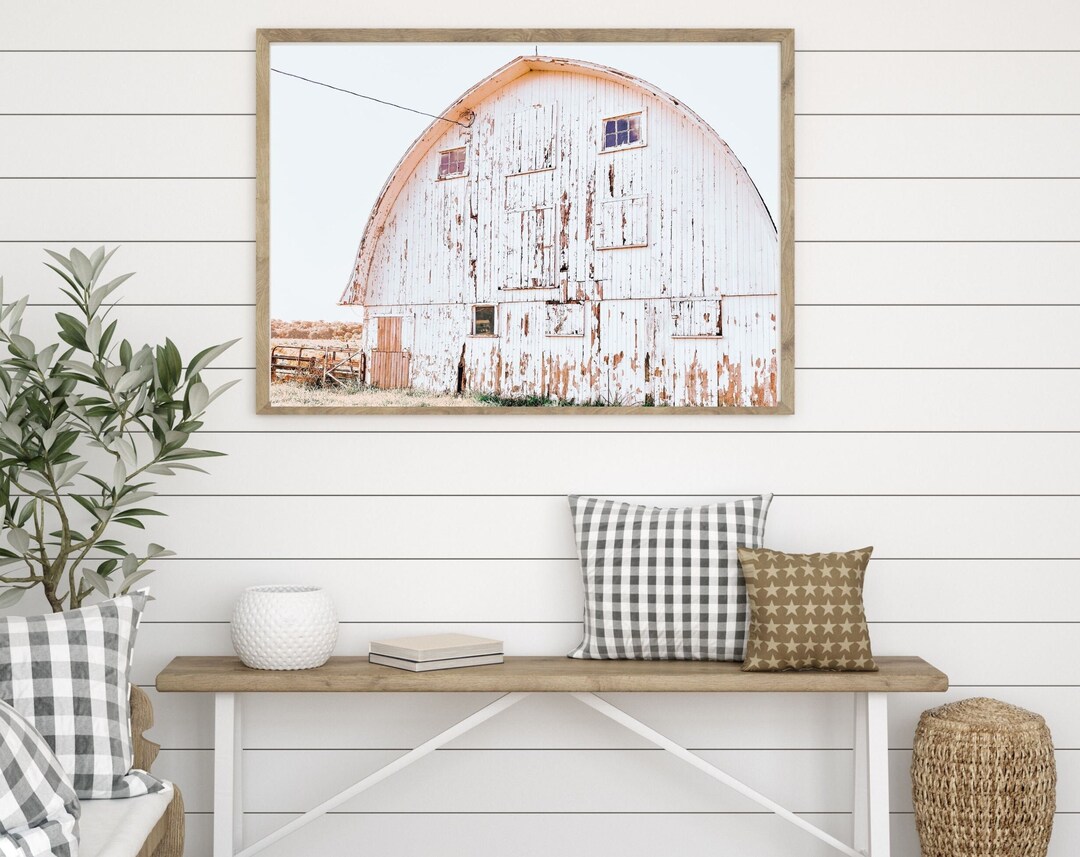 Old White Barn, Fall Decor Print, Farmhouse Decor, Farm Photography ...
