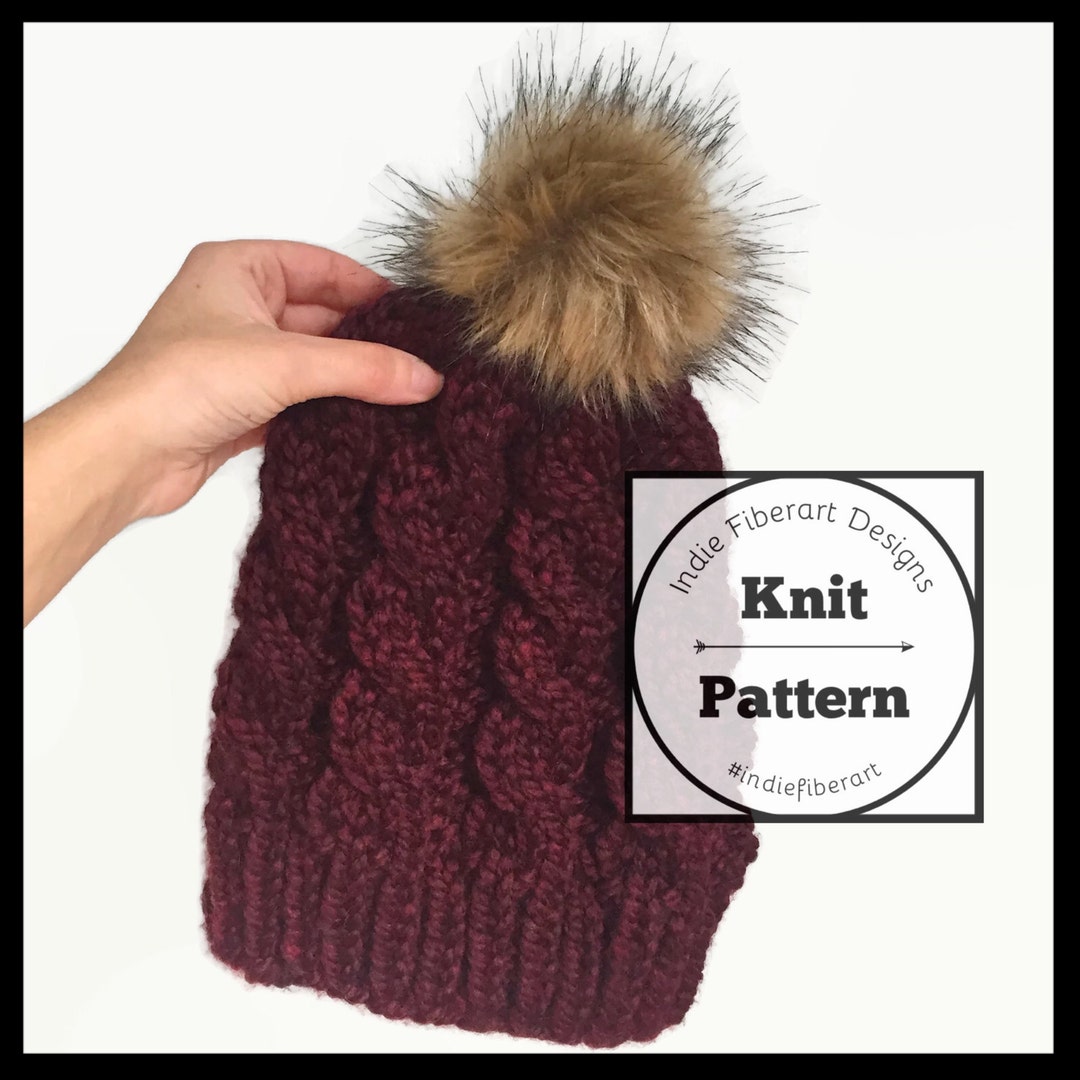 DIY KNITTING PATTERN X Slouchy Cable Hat X the Victoria Beanie - Etsy