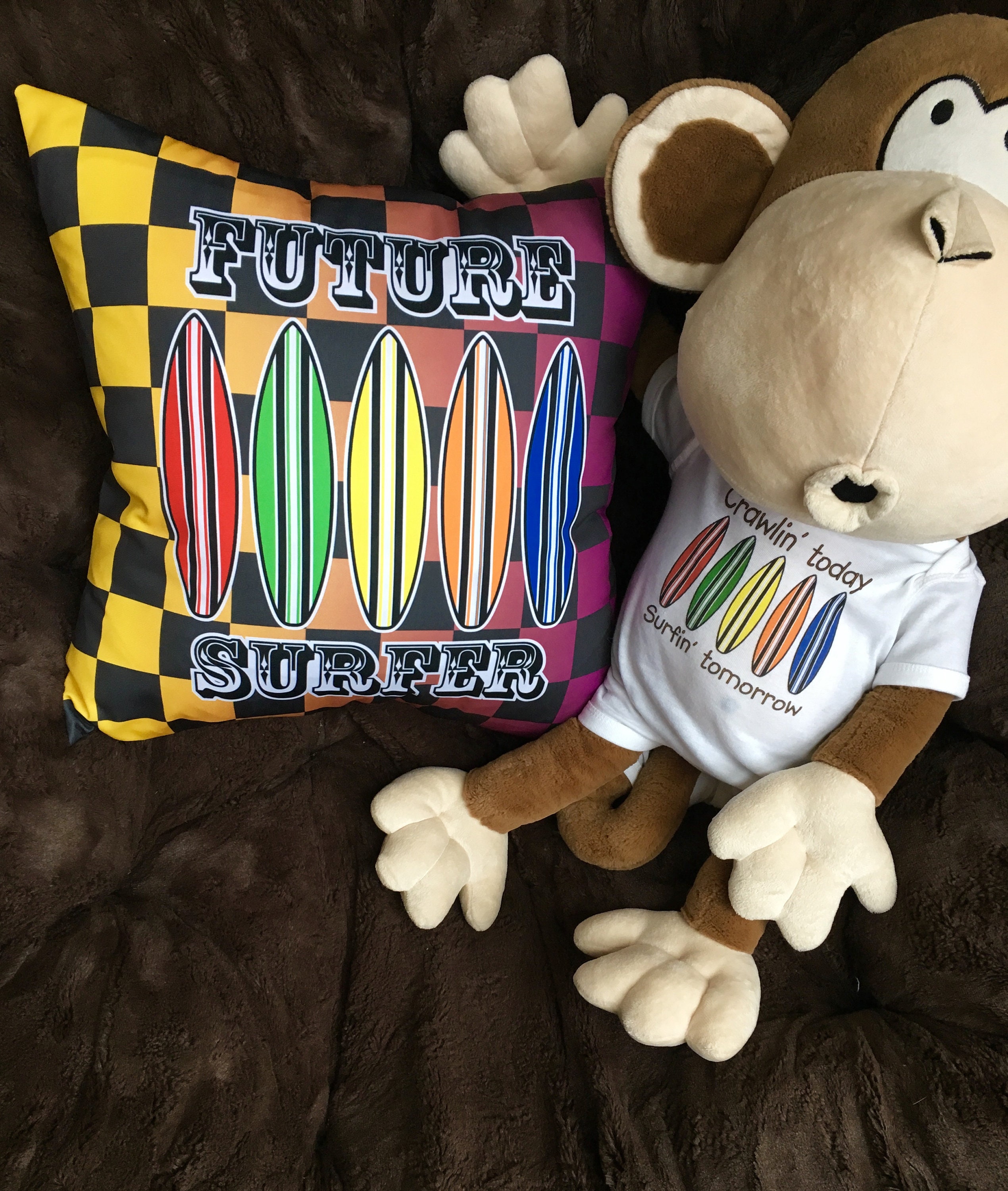 Future Surfer 20 X 20 Large Soft Fluffy Decorative - Etsy UK