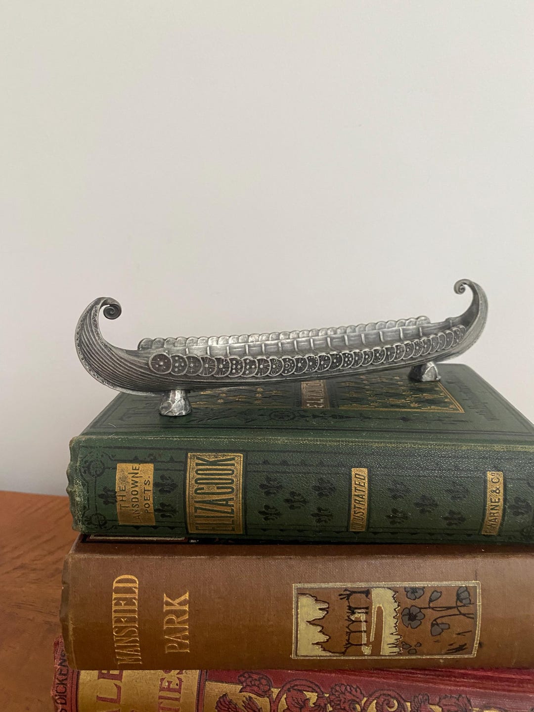 Vintage Model Viking Longship Pewter Osebergskipet Made in Norway ...