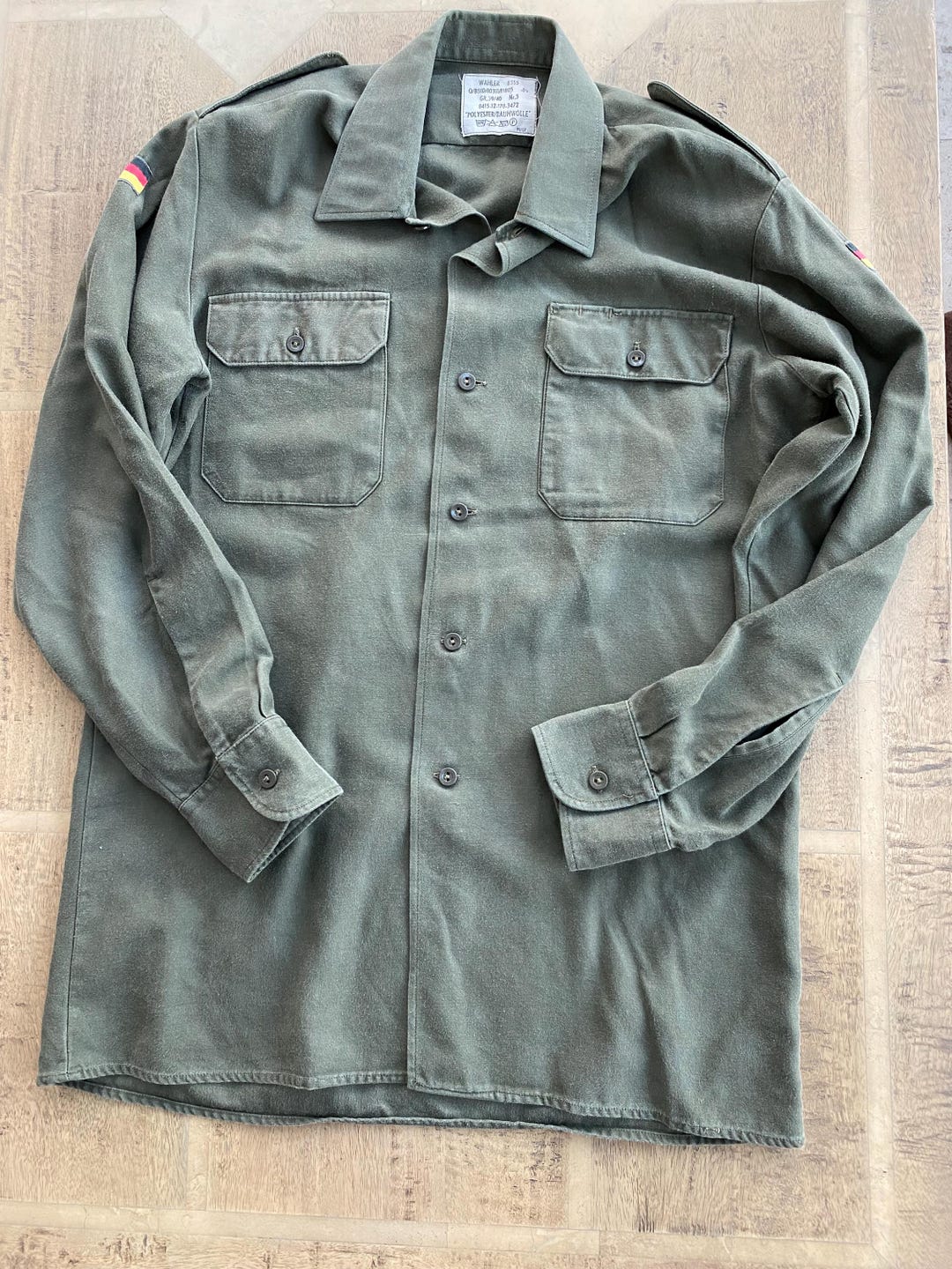 Vintage German Army Shirt Battledress Military Army Uniform Soldier ...
