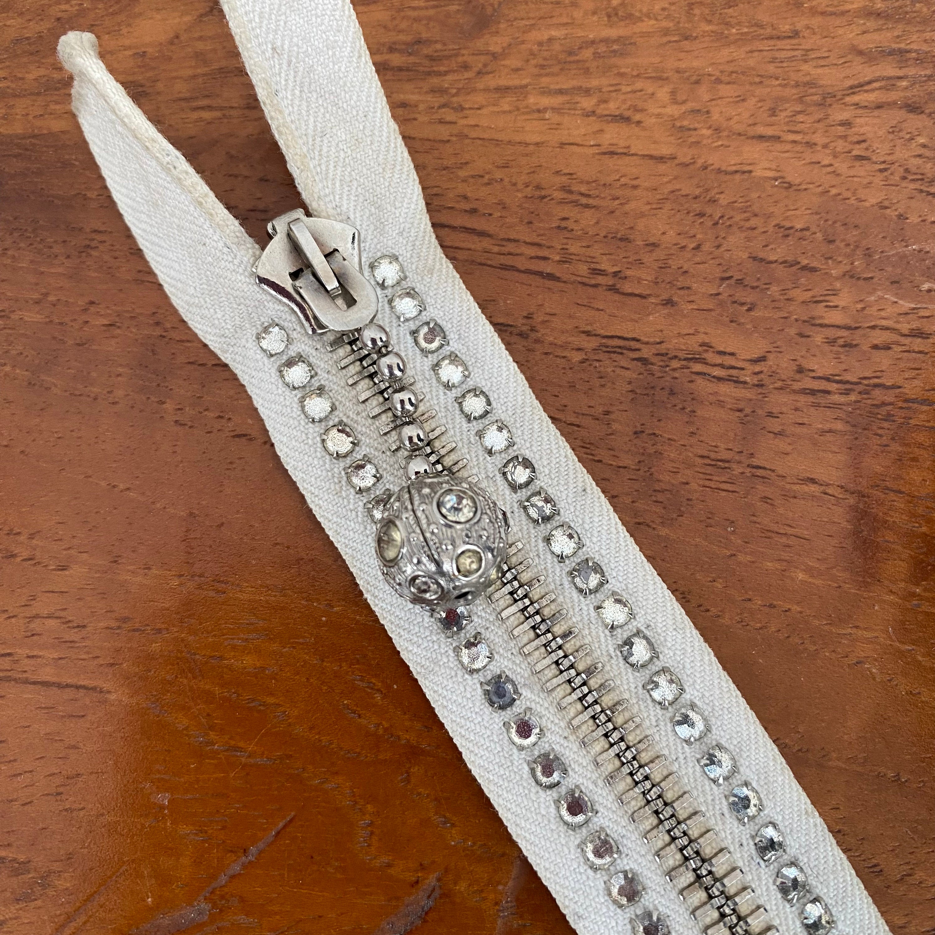 Unusual Rare 1950s Vintage Talon Zip Zipper Diamanté Studded Made in ...