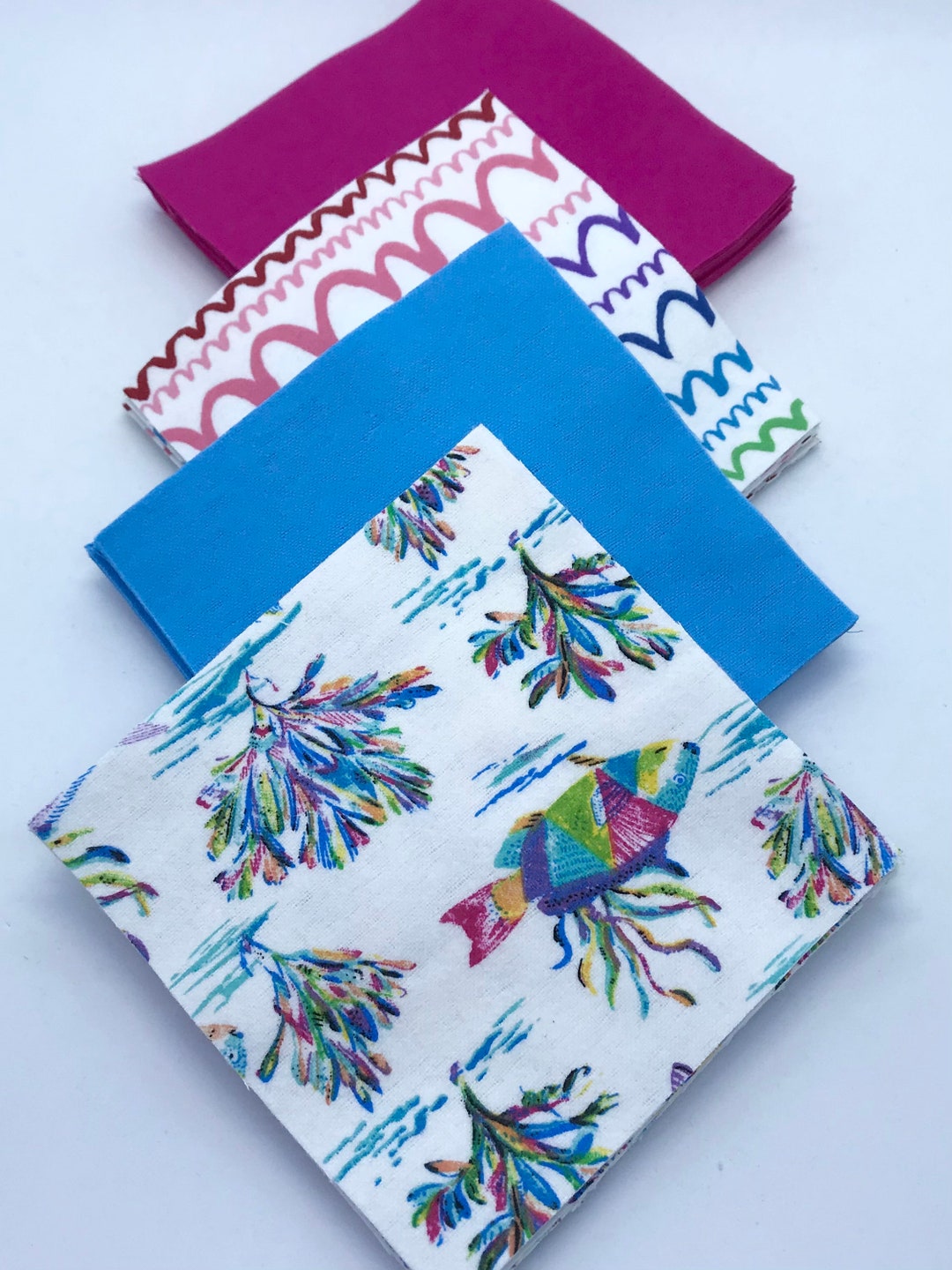 64 Piece 5" Inch Cotton Flannel Charm Pack, Precut Fabric Squares ...