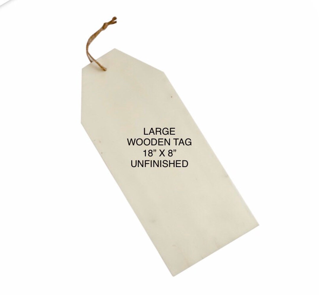 Large Unfinished Wood Tags - Fab Lab 18”X 8” Unfinished Wood Sign ...