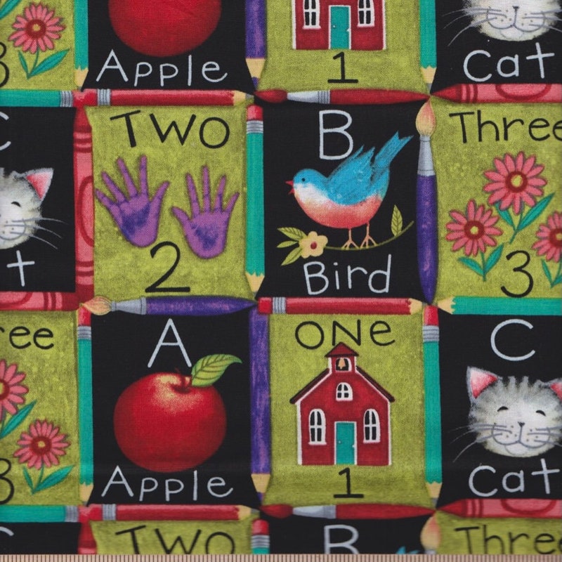 Alphabet Fabric - Etsy