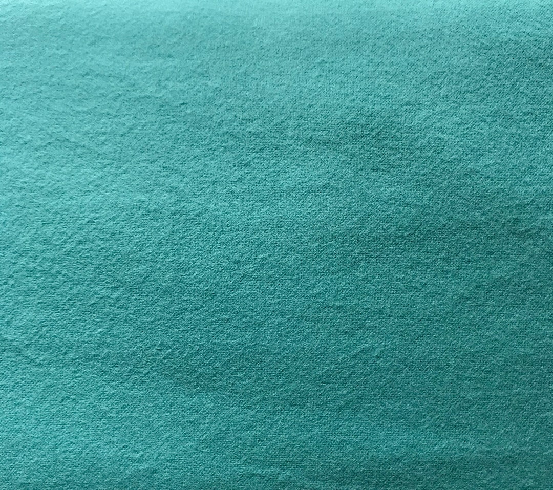 Cotton Flannel Fabric - Solid Dark Turquoise - Etsy