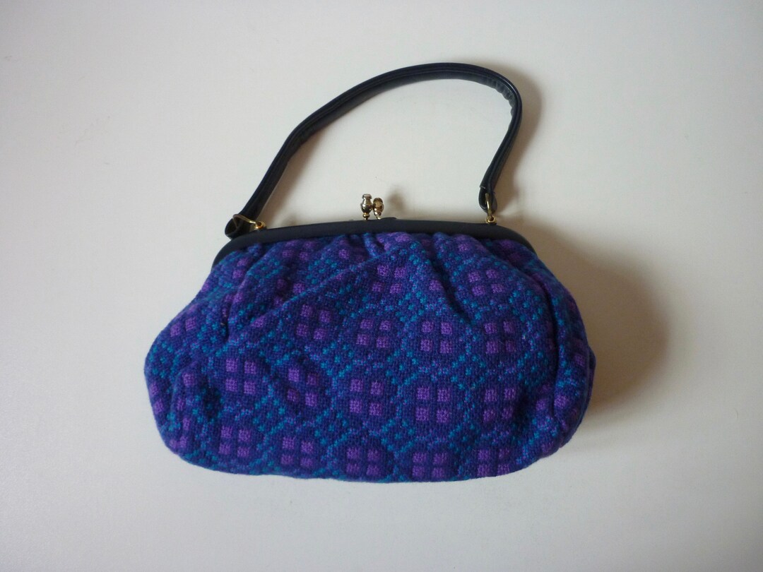 Vintage Welsh Wool Tapestry Handbag, 1960's Vintage Welsh Tapestry ...