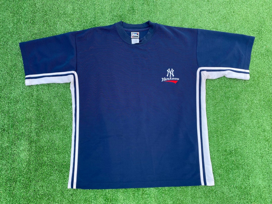 Vintage 1999 New York Yankee Pro Player Jersey Material T-shirt Size XL ...