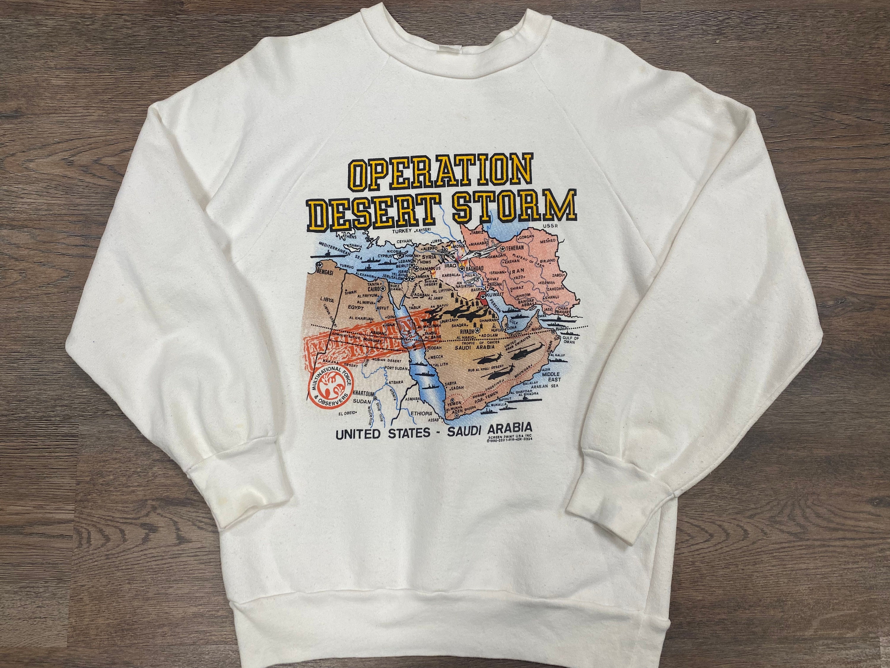 Vintage 1990 Operation Desert Storm Sweatshirt Crewneck, Made in USA ...