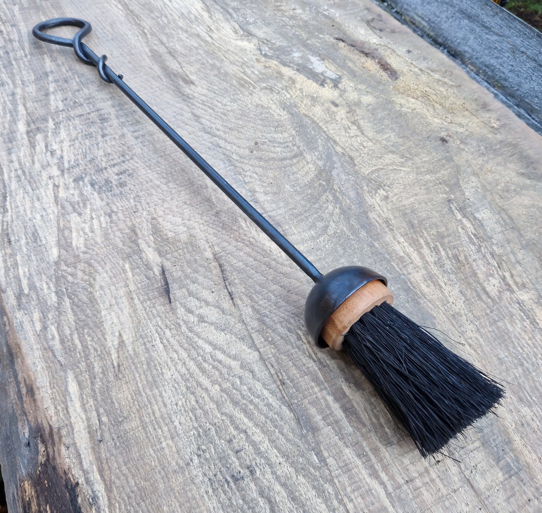 Blacksmith Made Mouse Tail Fire Brush fire Tools iron log Burner Hand ...