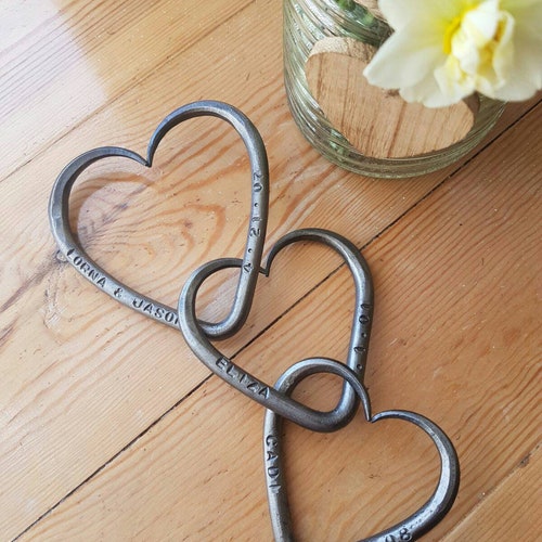 4x Family of Hearts 11th Anniversary Gift for Her Linked - Etsy