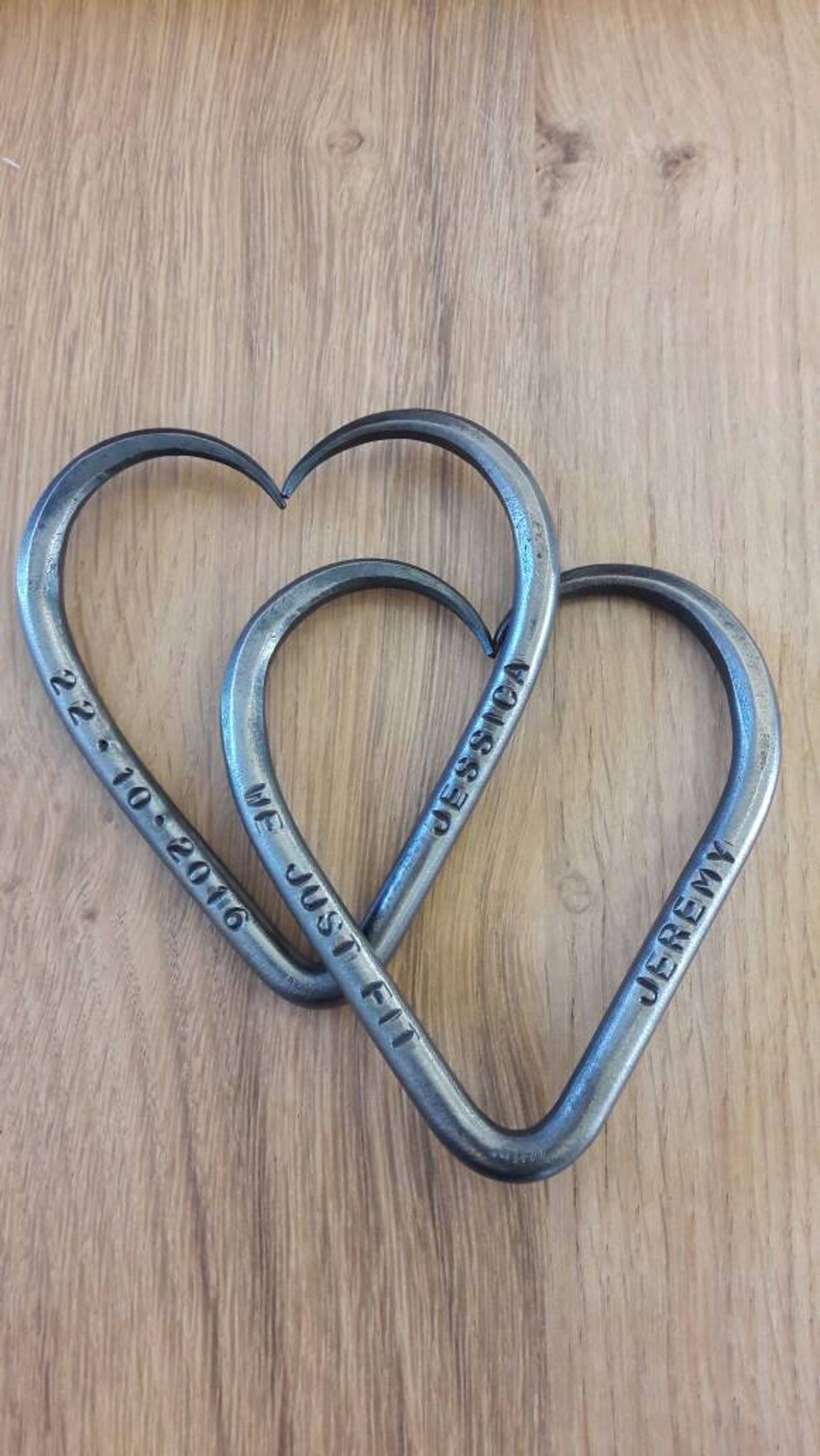 11th Year Anniversary Interlinked Love Hearts Steel - Etsy